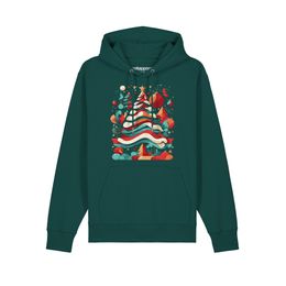 Watapparel Sweatshirt 'Christmas Tree' Damen Gr&ouml;&szlig;e 5XL tanne / orange / rot / wei&szlig;