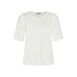 More & More More & More s&uuml;&szlig;es Kurzarmshirt, R&uuml;schen-Detail in offwhite | Gr.: 40