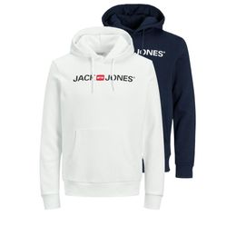 Jack & Jones Jack & Jones Sweatshirt / Hoodie Corp in Dunkelblau / wei&szlig; | Gr.: S