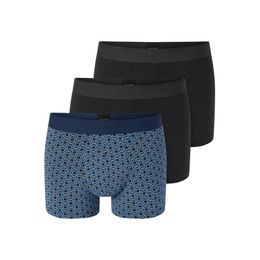 Schiesser Retro Short / Pant 95/5 Organic Cotton in Schwarz / blau | Gr.: XL