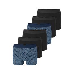 Schiesser Retro Short / Pant 95/5 Organic Cotton in Schwarz / blau | Gr.: L