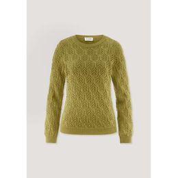 hessnatur Strick Pullover Regular aus Bio-Baumwolle und Wolle in sommermoos | Gr.: XXL