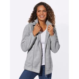WITT WEIDEN Fleece-Jacke in grau-meliert | Gr.: 50