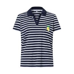 More & More More & More sportives Kurzarm- Poloshirt, gestreift in marine/white | Gr.: 38