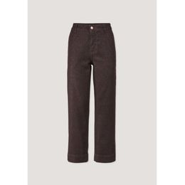 hessnatur Jeans ELENY Culotte straight Leg aus reinem Bio-Denim in brown | Gr.: 25-29