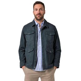 JP1880 Lederjacke in tiefseeblau | Gr.: 4XL