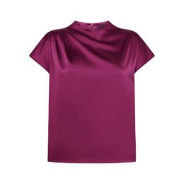 Zero Satinbluse mit Stehkragen in Magenta Purple | Gr.: 40