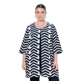 Ulla Popken Blusenjacke in dunkles marine | Gr.: 54-56