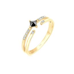 Elli Ring 925 Sterling Silber in Gold | Gr.: 56
