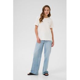 Kaffe T-shirt KAemily Regular fit in Chalk W. Silver Heart | Gr.: XS