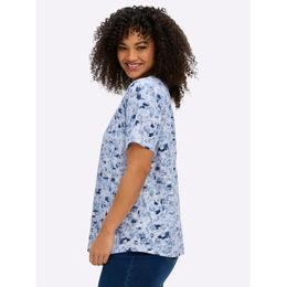 Sieh an! Shirt in hellblau-bleu-bedruckt | Gr.: 40