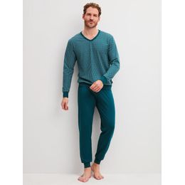 Calida Pyjama in retro blue | Gr.: XL