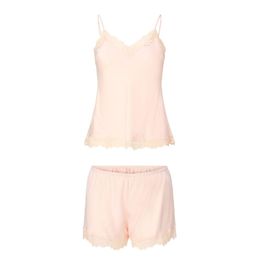 LINGA DORE satin top & short DAILY in Apricot | Gr.: xs