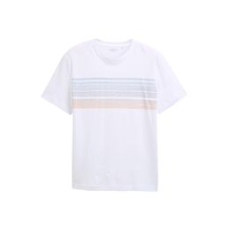 Tom Tailor T-Shirt Herren Gr&ouml;&szlig;e L marine / hellblau / cognac / wei&szlig;