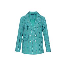Chancery Blazer Damen Gr&ouml;&szlig;e 40 blau / t&uuml;rkis / pastellgelb / schwarz