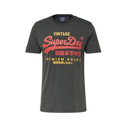 Superdry & Co T-Shirt 'CLASSIC VL HERITAGE' Herren Gr&ouml;&szlig;e XXL gelb / tanne / blutrot