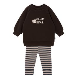Liliput Sweatshirt und Leggings 'Hello Bear' Jungen Gr&ouml;&szlig;e 86/92 braun