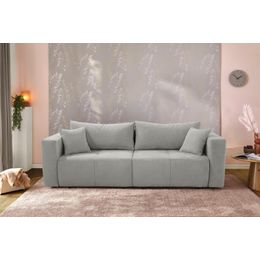 Jockenh&ouml;fer Big-Sofa JOCKENH&Ouml;FER GRUPPE "Relax, B: 243 cm, Liegefl. 145x197 cm", hellgrau, B:243cm T:115cm, Korpus: 100% Polyester;Kissen: 100% Polyester, Sofas, Big-Sofa, mit Bettfunktion, Bettkasten & Zierkissen, Sitzelemente ausziehbar