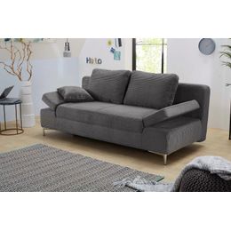 Jockenh&ouml;fer Schlafsofa JOCKENH&Ouml;FER GRUPPE "Jano, B: 202 cm, Liegefl. 144x200 cm", grau, B:202cm T:103cm, Sofas, Schlafsofa, mit Bettfunktion, Bettkasten, Armteilverstellung & 1 Zierkissen