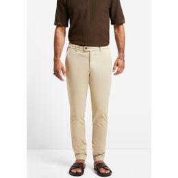 Chinohose Cinque "CIWOOD_2", Herren, Gr. 52, N-Gr, braun (hellbraun), Web, Obermaterial: 97% Baumwolle, 3% Elasthan, regular fit lang, Hosen Chinohose, im italienischen Look