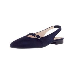 Ballerina Gabor "Gabor Ballerinas Leder", Damen, Gr. 40, blau (atlantik), Leder, Schuhe Ballerina