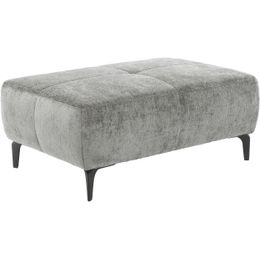 Jockenh&ouml;fer Hocker JOCKENH&Ouml;FER GRUPPE "Salo, B: 114 cm", grau (hellgrau), B:114cm T:81cm, Chenille: 100% Polyester, Hocker, Hocker, im Retrolook mit Wellenunterfederung und frei im Raum stellbar