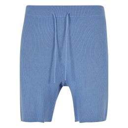 Shorts Urban Classics "Urban Classics Herren Ribbed Shorts", Herren, Gr. L, US-Gr&ouml;&szlig;en, horizonblau, 100% Baumwolle, unifarben, normal, Hosen Shorts