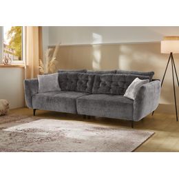 Jockenh&ouml;fer Big-Sofa JOCKENH&Ouml;FER GRUPPE "Spa, B: 251 cm", grau, B:251cm T:110cm, Korpus: 100% Polyester;Kissen: 100% Polyacryl, Sofas, Big-Sofa, im Retrolook mit 7 Kissen, Topseller