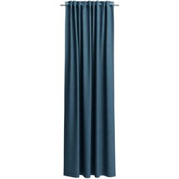 Neutex for you! Vorhang NEUTEX FOR YOU "BELMONDO", blau (jeansblau), B:138cm H:165cm, Polyester, Gardinen, Uni mit samtiger Oberfl&auml;che, nach Ma&szlig;