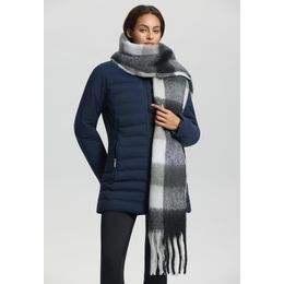 Schal Luhta "Luhta NAANJOKI", Damen, steam, Obermaterial: 100% Polyester, Modet&uuml;cher Schal, mit Fransen, mit Logo-Label, weich und luftig
