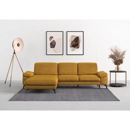 Sit & More Ecksofa SIT & MORE "Cabana L-Form", gelb (mustard), B:301cm H:84cm T:195cm, 100% Polyester, Sofas, Ecksofa, Recamiere, wahlweise mit Sitztiefen-, Armlehnen- und Kopfteilfunktion