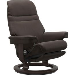 Relaxsessel stressless "Sunrise", braun (braun batick), B:88cm H:103cm T:78cm, Leder BATICK: BATICK ist ein leicht korrigiertes, durchgef&auml;rbtes und genarbtes M&ouml;belleder, bei dem die meisten Unebenheiten und Spuren in der Regel entfernt wurden.;Leder PALOMA: PALOMA ist ein durchgef&auml;rbtes Semianilin-M&ouml;belleder mit nat&uuml;rlicher Narbung.;ROHLEDER Stoff Q2 FARON: Ein fester zuverl&auml;ssiger Boucl&eacute; mit eine