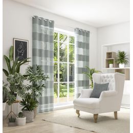 Neutex for you! Vorhang NEUTEX FOR YOU "SONORA" Gr. 1, grau, B:144cm H:245cm, Jacquard, Polyester, Gardinen, 3D Musterung im Leinen-Look