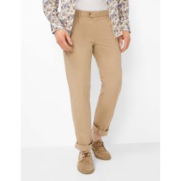 Bundfaltenhose Eurex By Brax "Style LUIS", Herren, Gr. 27, Normalgr&ouml;&szlig;en, beige, Web, 61% Baumwolle, 36% Lyocell, 3% Elasthan, Hosen