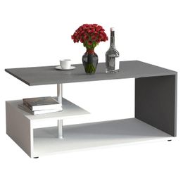 Couchtisch Vcm "Holz Sofatisch Couchtisch Wohnzimmertisch Maliso M", schwarz (wei&szlig;, anthrazit), B:91cm T:53cm, Tische, Couchtisch