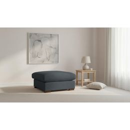 Polsterhocker Home Affaire "Coray", grau, B:92cm H:47cm T:92cm, 100% PES, Hocker, Polsterhocker, mit Federn und Daunen