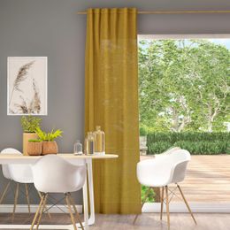 Neutex for you! Vorhang NEUTEX FOR YOU "Mara-ECO" Gr. 1, gelb, B:144cm H:245cm, Jacquard, Polyester, Gardinen