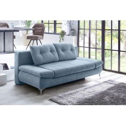Jockenh&ouml;fer Schlafsofa JOCKENH&Ouml;FER GRUPPE "Mats, B: 200 cm, Liegefl. 160x200 cm", blau (aquablau), B:200cm H:92cm T:100cm, Microfaser (92% Polyester, 8% Nylon), Sofas, Schlafsofa, mit Bettfunktion, Bettkasten & Armteilverstellung