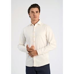Flanellhemd LINDBERGH "Freizeithemd Relaxed Fit", Herren, Gr. M, Normalgr&ouml;&szlig;en, sanftes wei&szlig;, Obermaterial: 98% Baumwolle, 2% Elasthan, Hemden