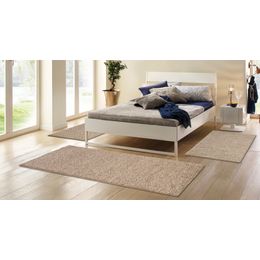 Bettumrandung OTTO HOME "Wolly, Handweb Teppiche" Gr. 14, beige (sand), H:14mm, Obermaterial: 93% Wolle, 7% Polyester, Bettumrandungen, Bettvorleger, Wolle, handgewebt, L&auml;ufer-Set Wohnzimmer, Schlafzimmer
