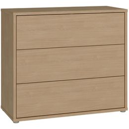 Kommode FORTE "Alice Springs, Kommode, 3 Schubk&auml;sten B/H/T 94,8/83,1/41,5", elenacia eiche, B:94,8cm H:83,1cm T:41,5cm, Holzwerkstoff, Sideboards, Kommode, Schubk&auml;sten mit Vollauszug, grifflos,Push to open