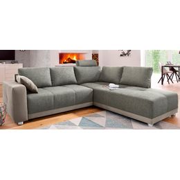 Jockenh&ouml;fer Ecksofa JOCKENH&Ouml;FER GRUPPE "Orlando L-Form, B: 257 cm", braun (schlamm), B:257cm H:82cm T:215cm, Softlux-Kunstleder, im Korpus;Farbe greige: Struktur (45% Polyacryl, 35%Polyester, 20%Baumwolle);Farbe petrol: Struktur in Sitz und Kissen (87% Polyester, 13%Polyacryl);Alca Top (100% Polyester), im Korpus;Alle Farben au&szlig;er greige + petrol: Struktur in Sitz und Kissen (65% Polyacryl, 35% Polyester), So