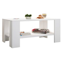 Couchtisch Vcm "Holz Sofatisch Couchtisch Beistelltisch Dalus", wei&szlig;, B:90cm T:53cm, Tische, Couchtisch