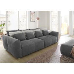 Jockenh&ouml;fer Big-Sofa JOCKENH&Ouml;FER GRUPPE "Gulliver, B: 298 cm", grau, B:298cm T:137cm, Korpus: 92% Polyester, 8% Nylon;Kissen: 75% Baumwolle, 25% Polyester, Sofas, Big-Sofa, mit Zierkissen, Federkernpolsterung f&uuml;r angenehmen Sitzkomfort, Topseller