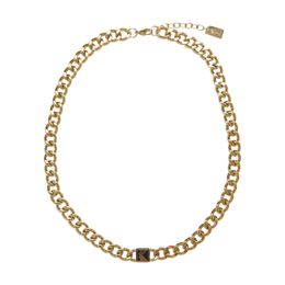Halsreif Karl Kani "Karl Kani KK OgStone Cubanlink Necklace", gold, Halsketten, Damen, onesize