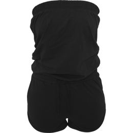 Jumpsuit Urban Classics "Urban Classics Damen Ladies Hot Jumpsuit", Damen, Gr. S, US-Gr&ouml;&szlig;en, schwarz, 95% Baumwolle, 5% Elasthan, unifarben, normal, Overalls Jumpsuit
