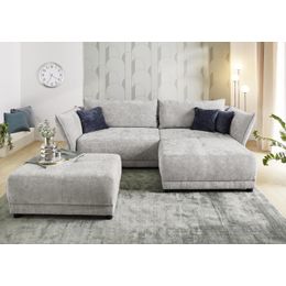 Jockenh&ouml;fer Ecksofa, B:272cm T:111cmhellgrau, JOCKENH&Ouml;FER GRUPPE, Korpus: 100% Polyester;Kissen: 100% Polyester, Wohnzimmer, Sofas, "Loggia L-Form, B: 272 cm",