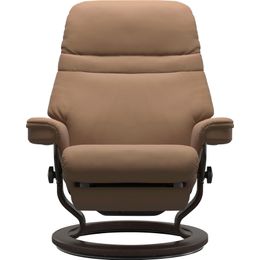 Relaxsessel stressless "Sunrise", braun (latte batick), B:88cm H:103cm T:78cm, Leder BATICK: BATICK ist ein leicht korrigiertes, durchgef&auml;rbtes und genarbtes M&ouml;belleder, bei dem die meisten Unebenheiten und Spuren in der Regel entfernt wurden.;Leder PALOMA: PALOMA ist ein durchgef&auml;rbtes Semianilin-M&ouml;belleder mit nat&uuml;rlicher Narbung.;ROHLEDER Stoff Q2 FARON: Ein fester zuverl&auml;ssiger Boucl&eacute; mit eine