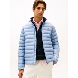 Steppjacke Tommy Hilfiger "PACKABLE RECYCLED JACKET", Herren, Gr. XL, blau (brisk blau), Web, Obermaterial: 100% Polyamid, unifarben, normal kurz, elastischer Bund, Jacken Steppjacke, Winterjacke mit Logostickerei