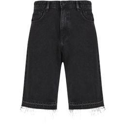 2Y STUDIOS Herren Jeansshorts "2Y Studios Joran Open Hem Baggy Shorts"washed schwarz, Gr. 31, unifarben, 100% Baumwolle, Jeans
